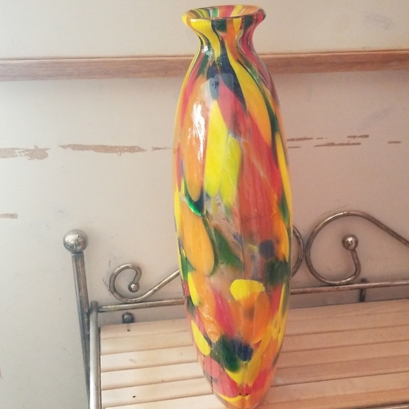 Other | Glass Vase Multi Colored | Poshmark